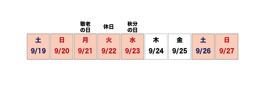 2026年のシルバーウィーク